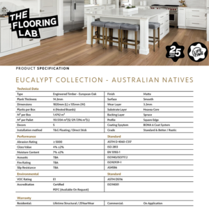 Specification Sheets – The Flooring Lab